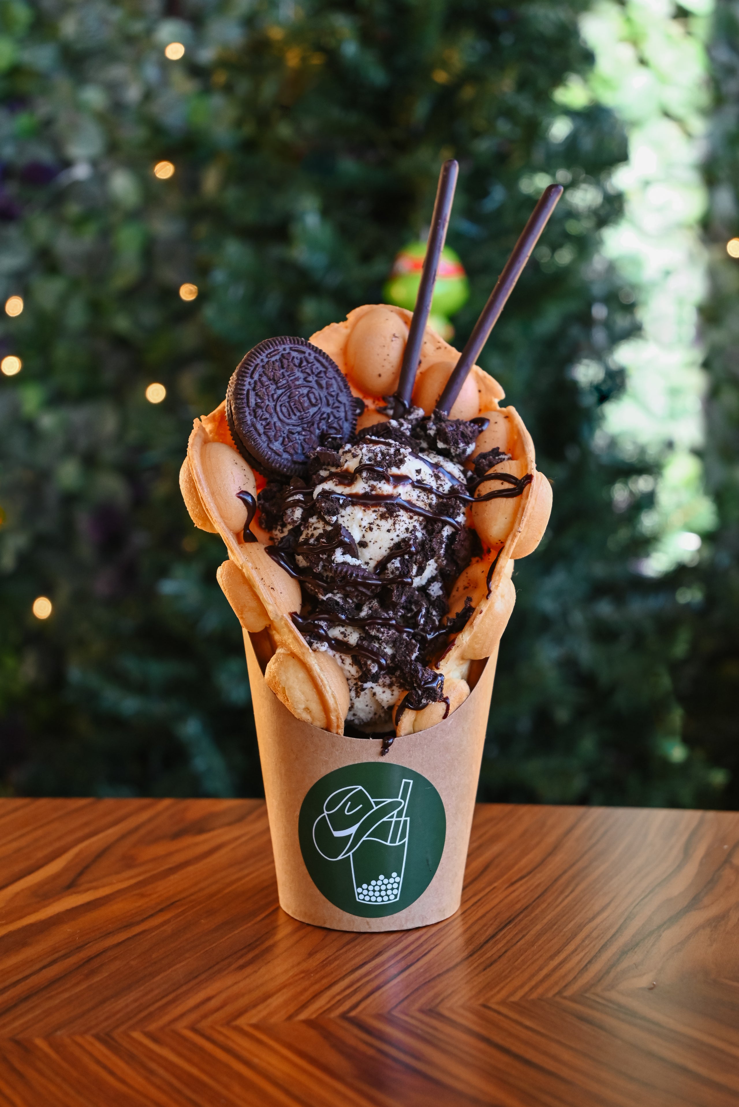 Oreo Bubble Waffle Sundae | Cha! Boba Tea